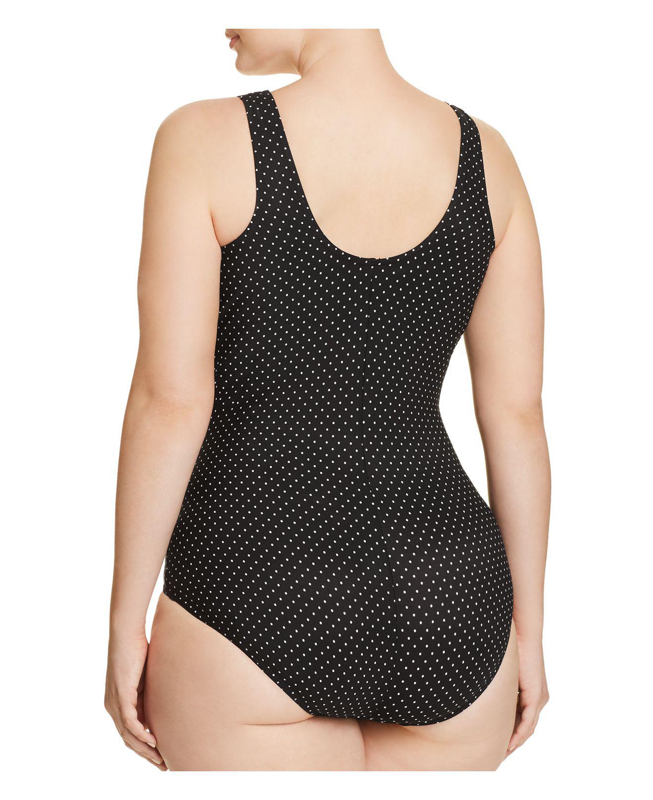 Miraclesuit Synthetic Plus Size Oceanus Allover Slimming Tummy Control