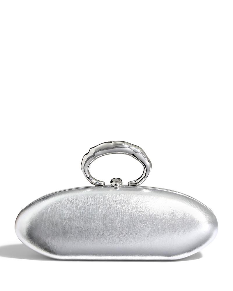 Alexis Molten Bullet Clutch in White | Lyst