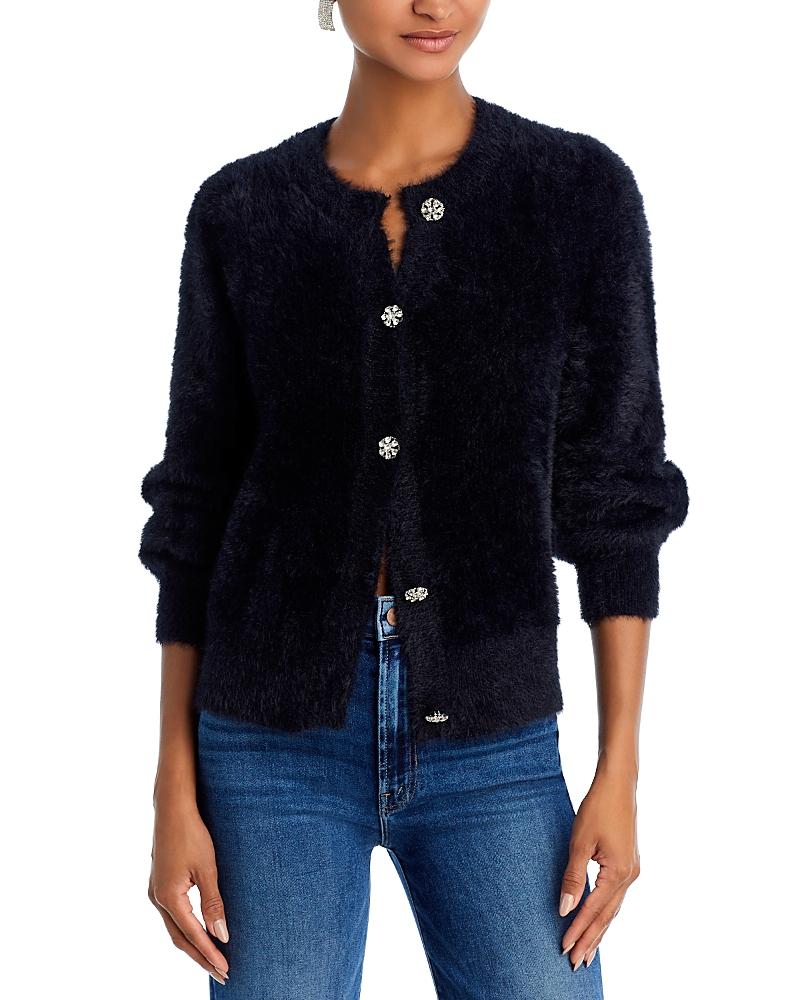 Aqua Eyelash Cardigan in Blue | Lyst