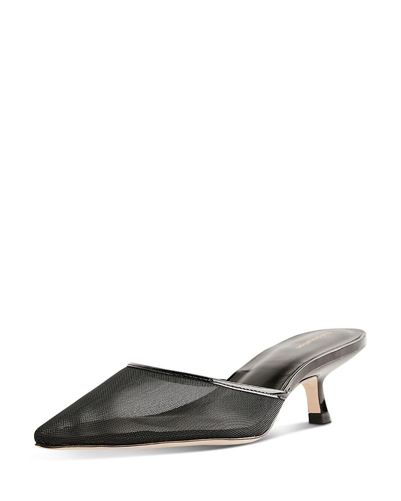 Reformation Wilda Kitten Heel Mules in Black | Lyst