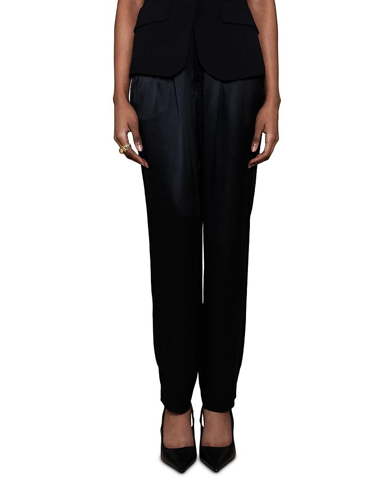 NonChalant Label Layered Belted Pants in Black | Lyst