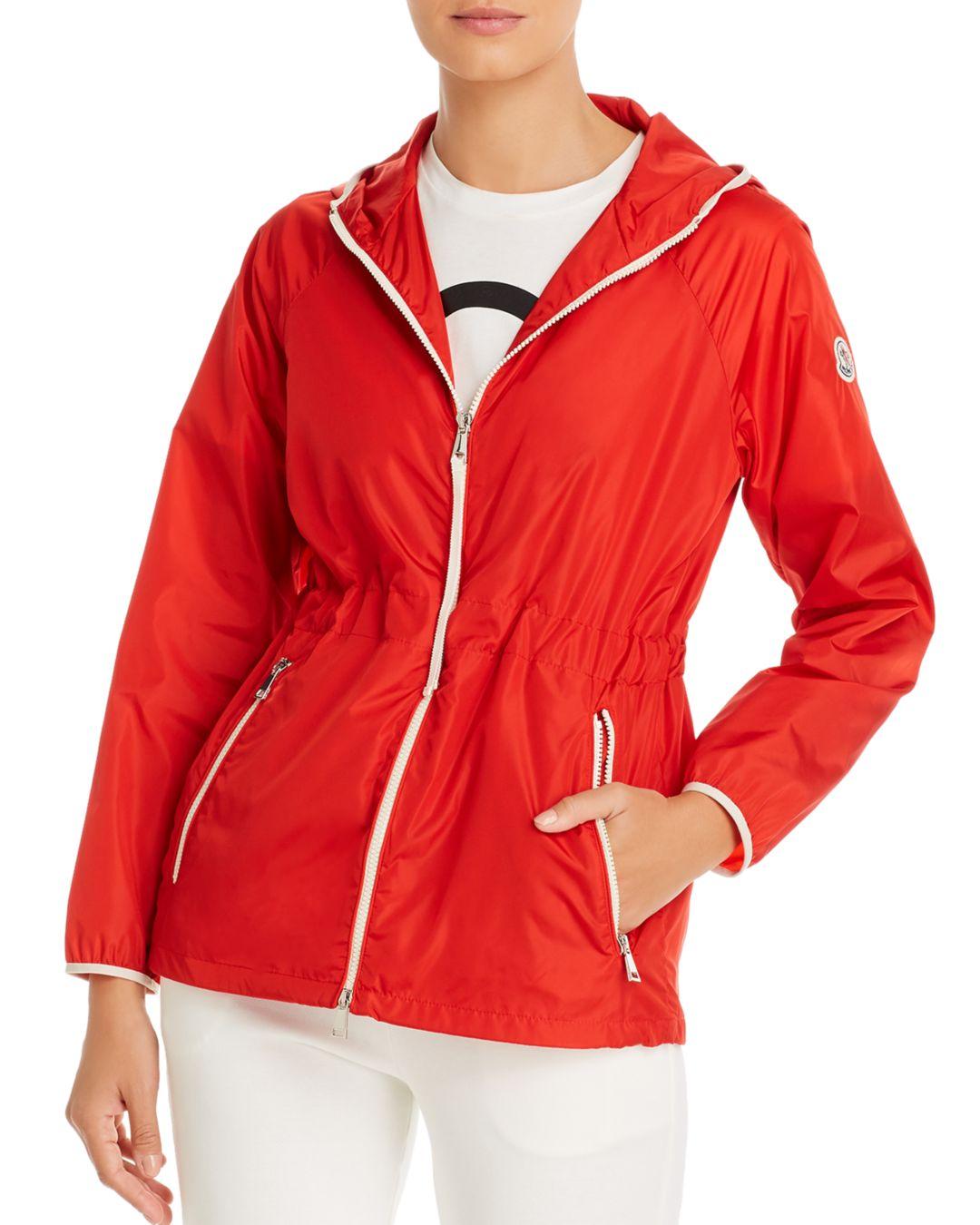 Moncler Synthetic Eau Rain Jacket in Bright Red (Red) - Lyst