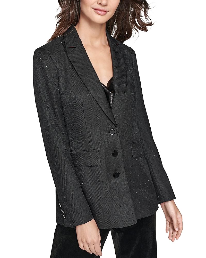 Karl Lagerfeld Fan Jacquard Jacket in Black | Lyst