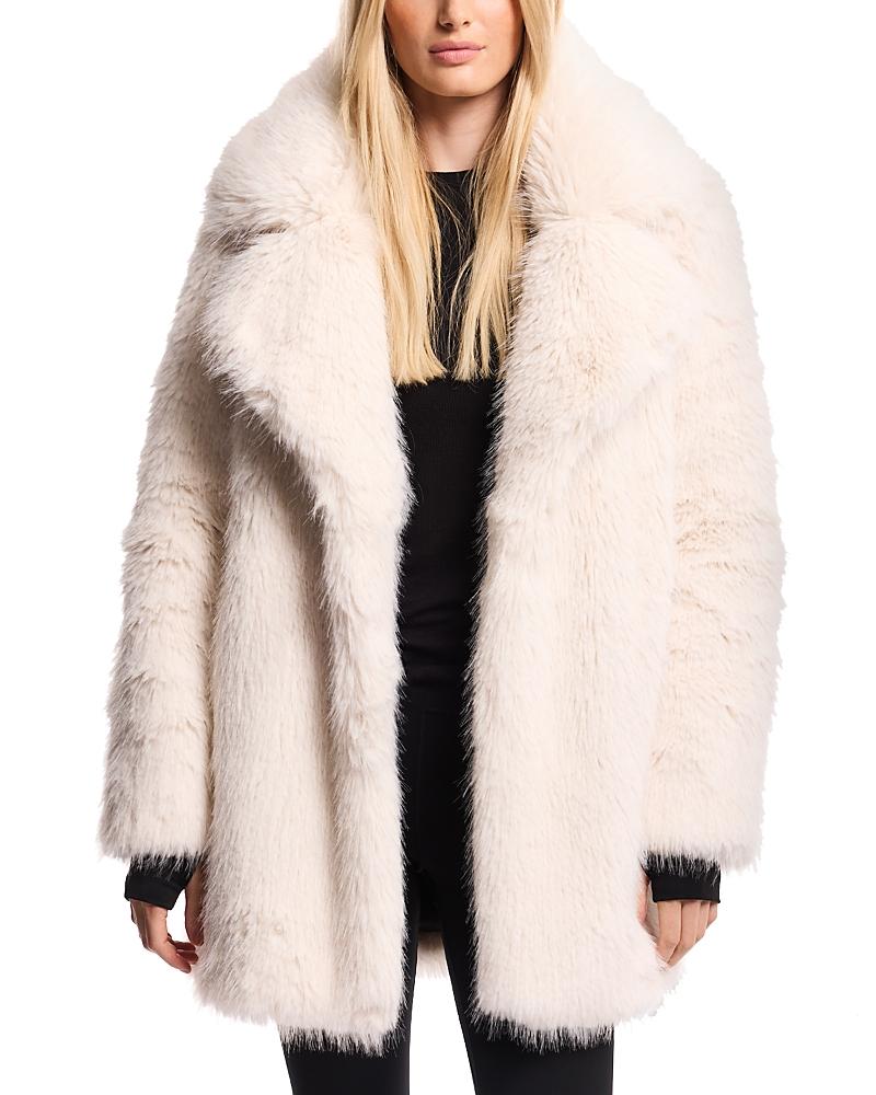 Sam. Becca Faux Fur Coat in Natural | Lyst