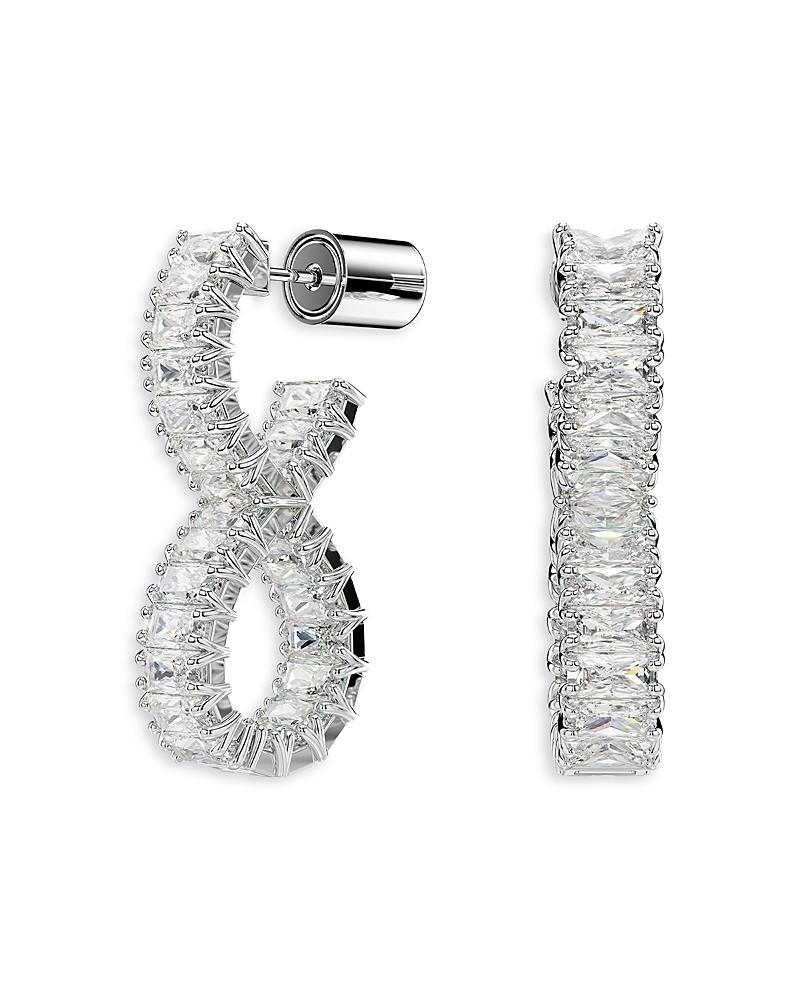 Swarovski Hyperbola Infinity Inside Out Hoop Earrings in White | Lyst