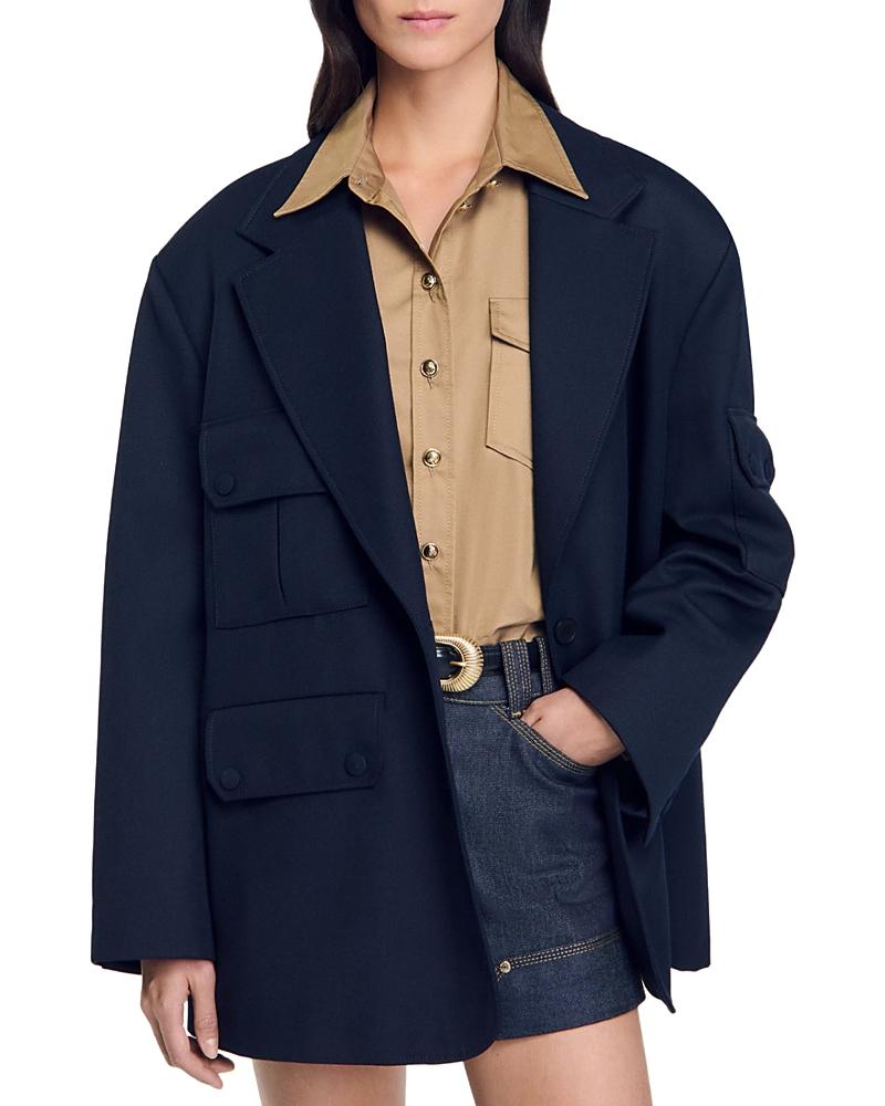 Sandro Pablo Blazer in Blue | Lyst