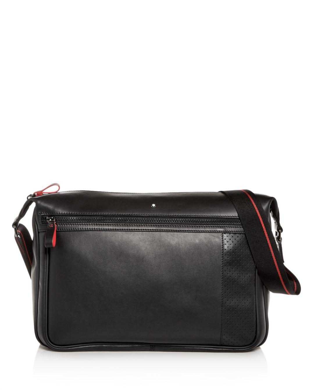 Montblanc Urban Racing Spirit Leather Messenger Bag in Black for Men - Lyst