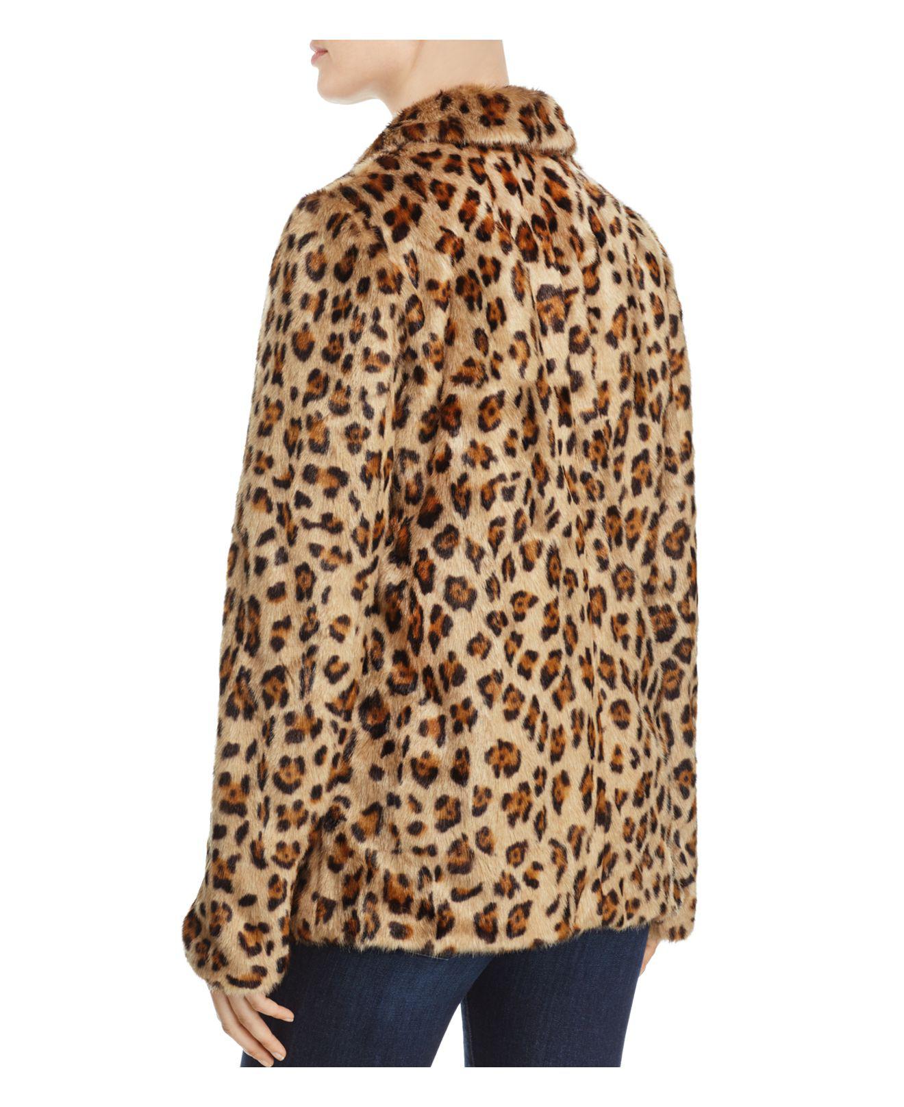 Theory Leopard Print Faux Fur Coat - Tradingbasis
