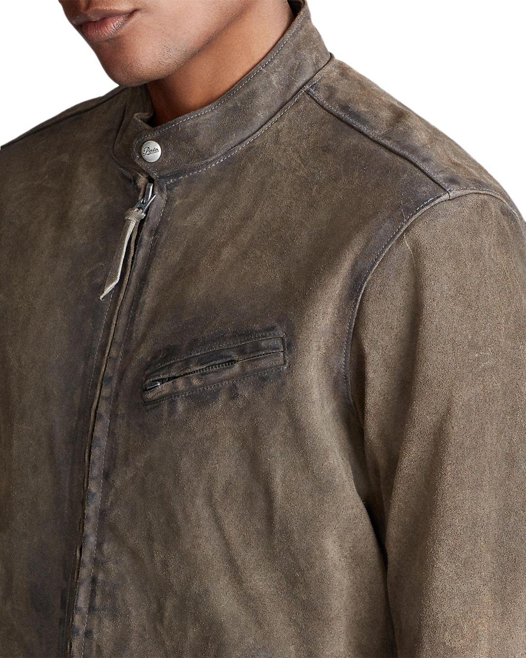 Polo Ralph Lauren Men S Suede Café Racer Jacket | Reviewmotors.co