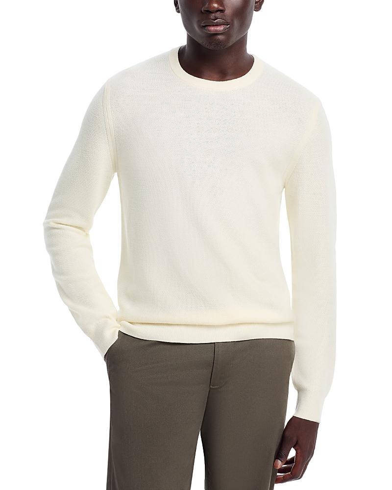 Theory Merino Wool Honeycomb Textured Sweater in White for Men | Lyst