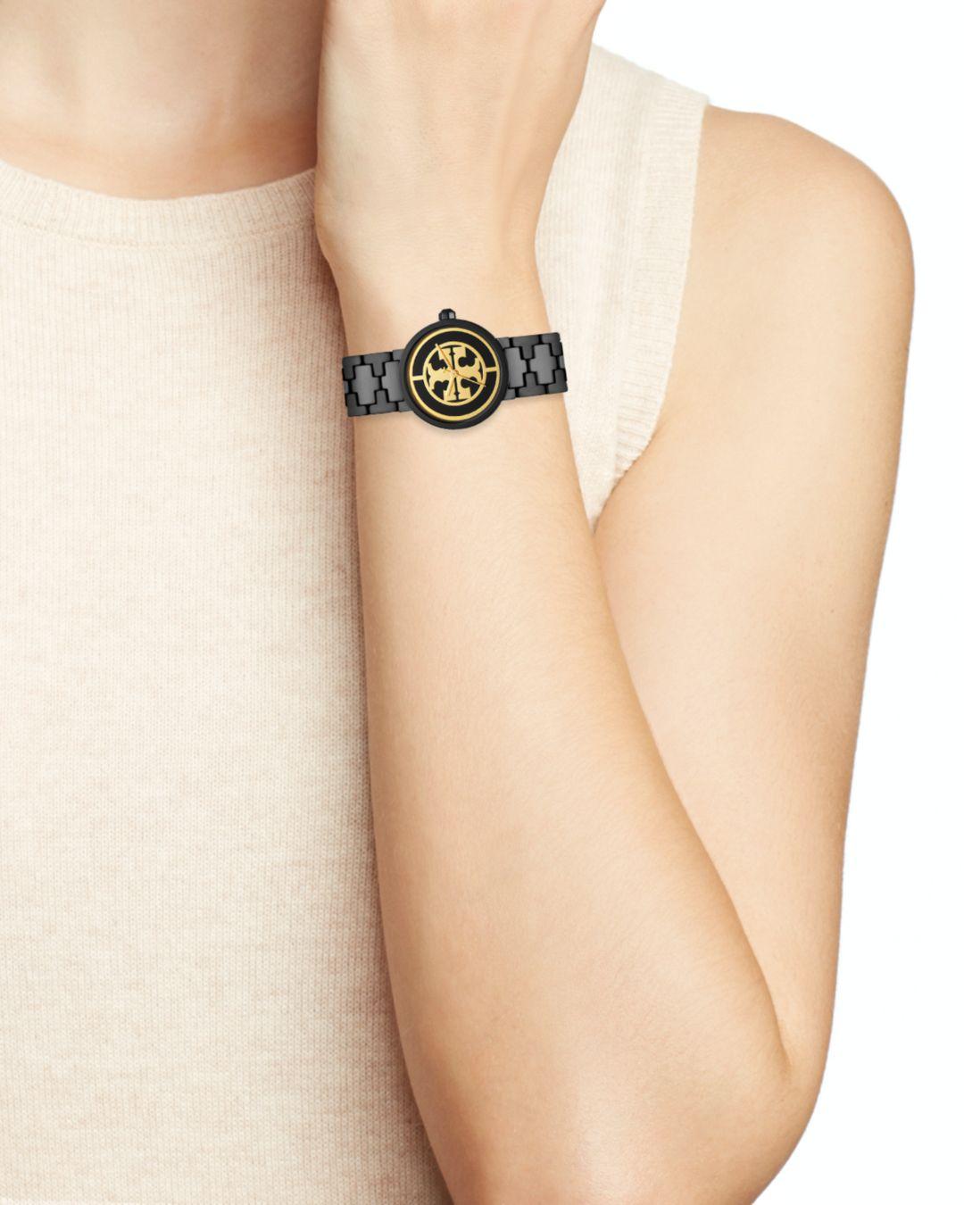 Tory Burch Reva Black Stainless Steel & Bracelet Watch | Lyst Tory Burch Reva Black Stainless Steel & Bracelet Watch | Lyst