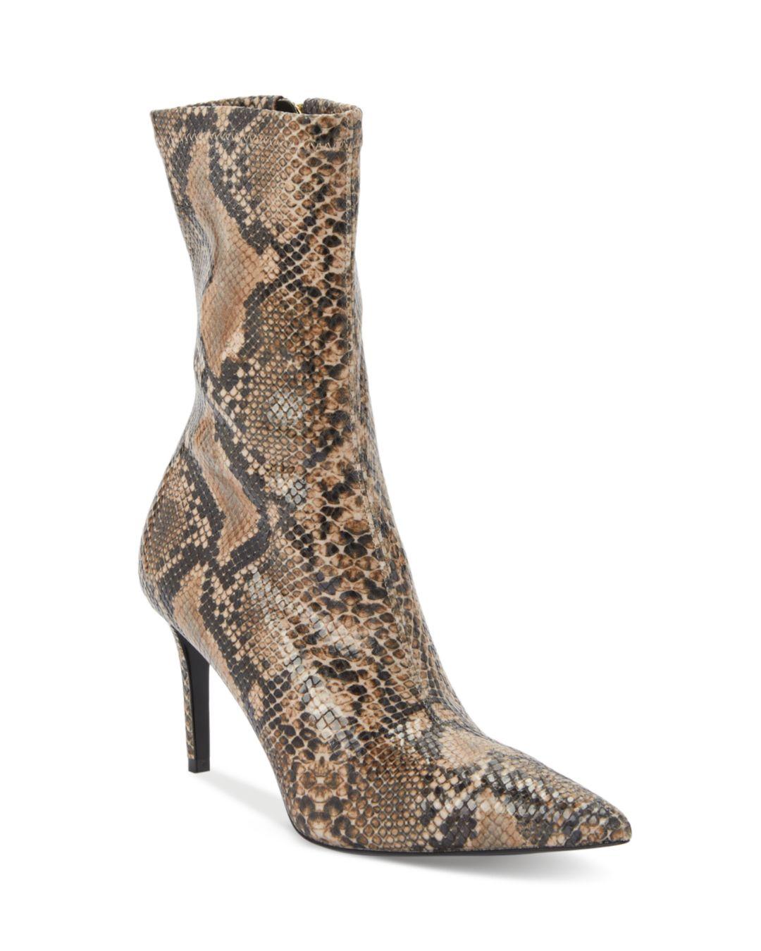 Stella McCartney Stella Iconic Pointed Toe High Heel Booties in Brown ... Stella McCartney Stella Iconic Pointed Toe High Heel Booties in Brown ...