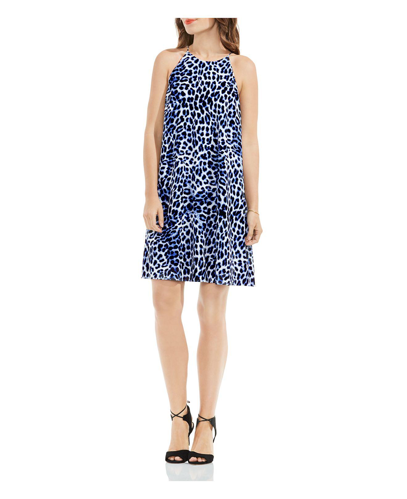 Vince Camuto Leopard Print Dress in Blue - Lyst Vince Camuto Leopard Print Dress in Blue - Lyst
