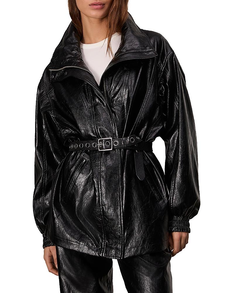 Rag & Bone Monica Faux Leather Jacket in Black | Lyst
