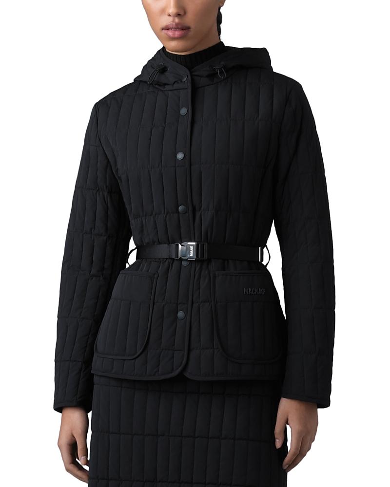 Mackage Raja Belted Down Puffer Jacket in Black | Lyst