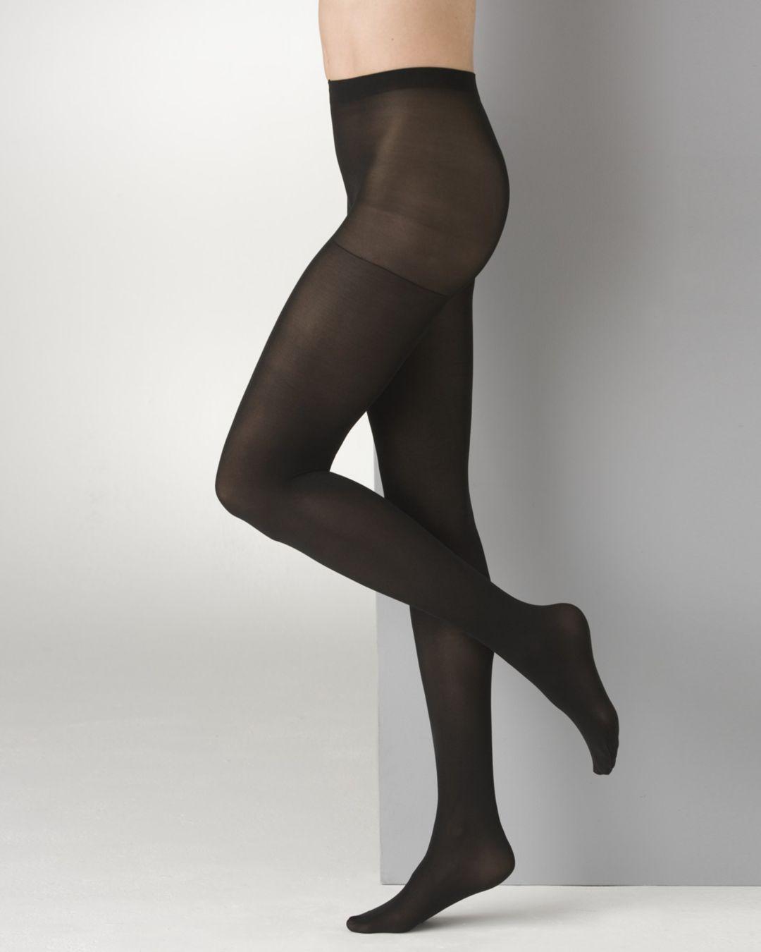 Hue Super Opaque Control Top Tights In Black Lyst