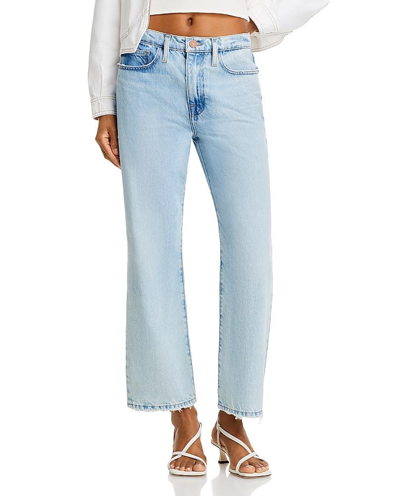 FRAME Le Jane Ultra High Rise Ankle Wide Leg Jeans in Blue | Lyst