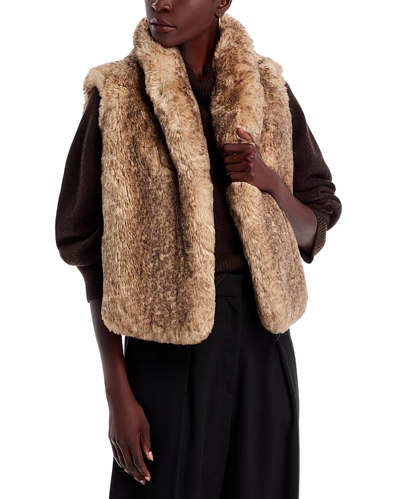 Vanessa Bruno Marcello Faux Fur Vest in Black | Lyst