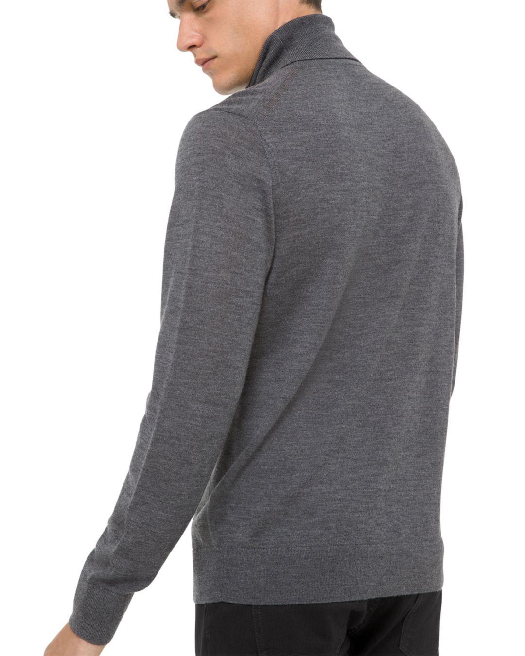 Michael Kors Merino Wool Turtleneck in Ash Melange (Gray) for Men - Lyst