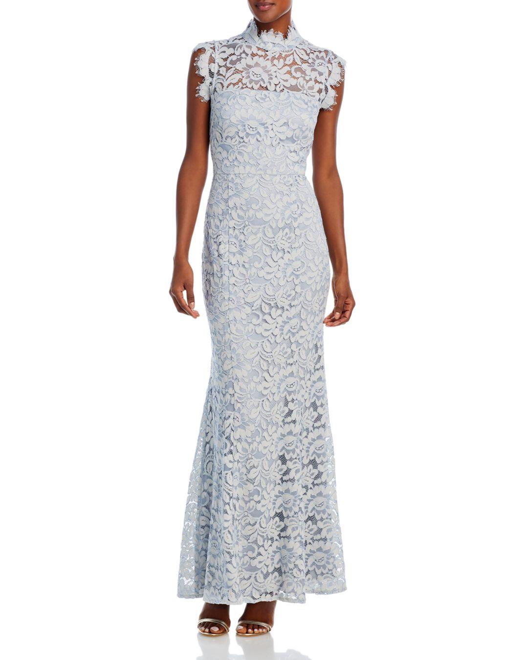 Eliza J Lace Cutout Back Gown In White Lyst