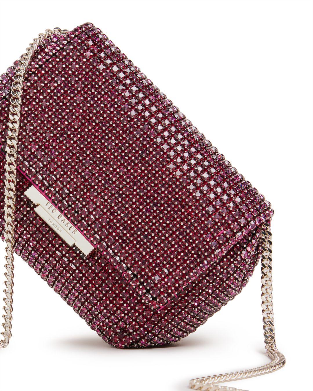 Ted Baker Gliters Mini Crystal Crossbody in Purple | Lyst