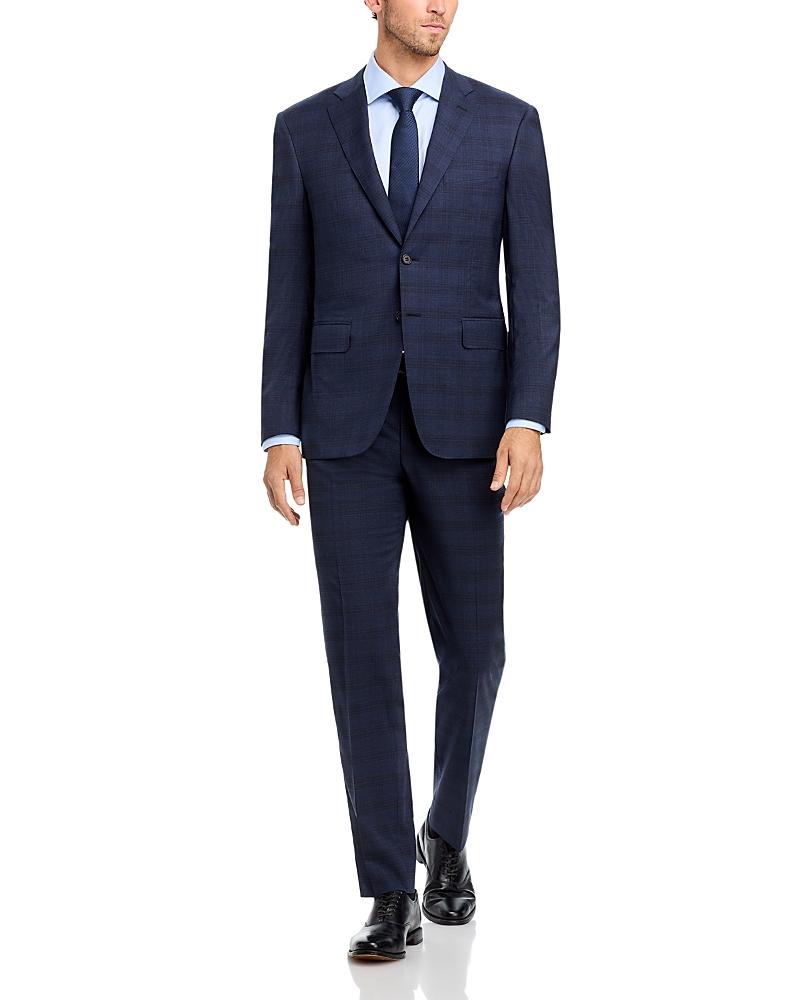 Canali Siena Tonal Plaid Regular Fit Suit in Blue for Men | Lyst