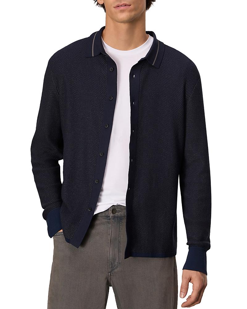 Rag & Bone Harvey Pique Button Front Shirt in Blue for Men | Lyst