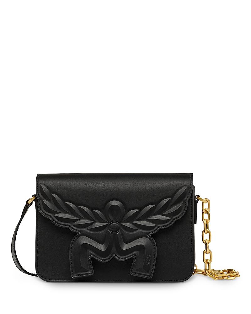 MCM Himmel Maxi Honors Small Leather Crossbody in Black | Lyst