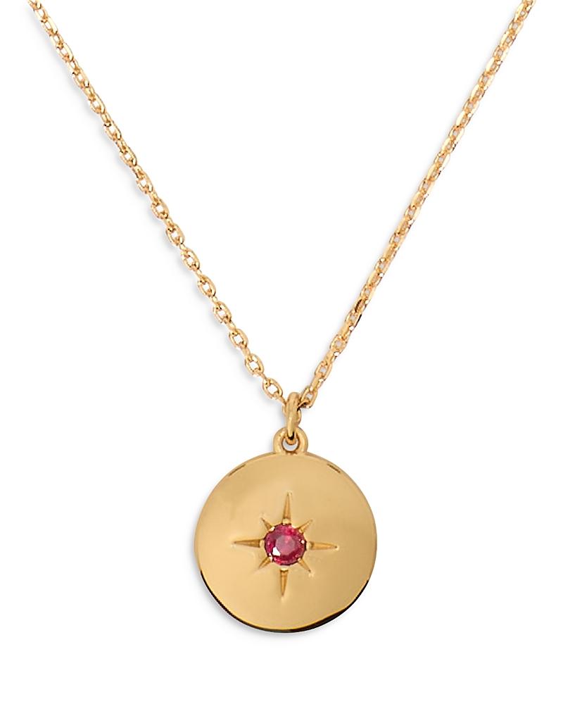 Kate Spade Pave Star Strength Etched Medallion Pendant Necklace in ...