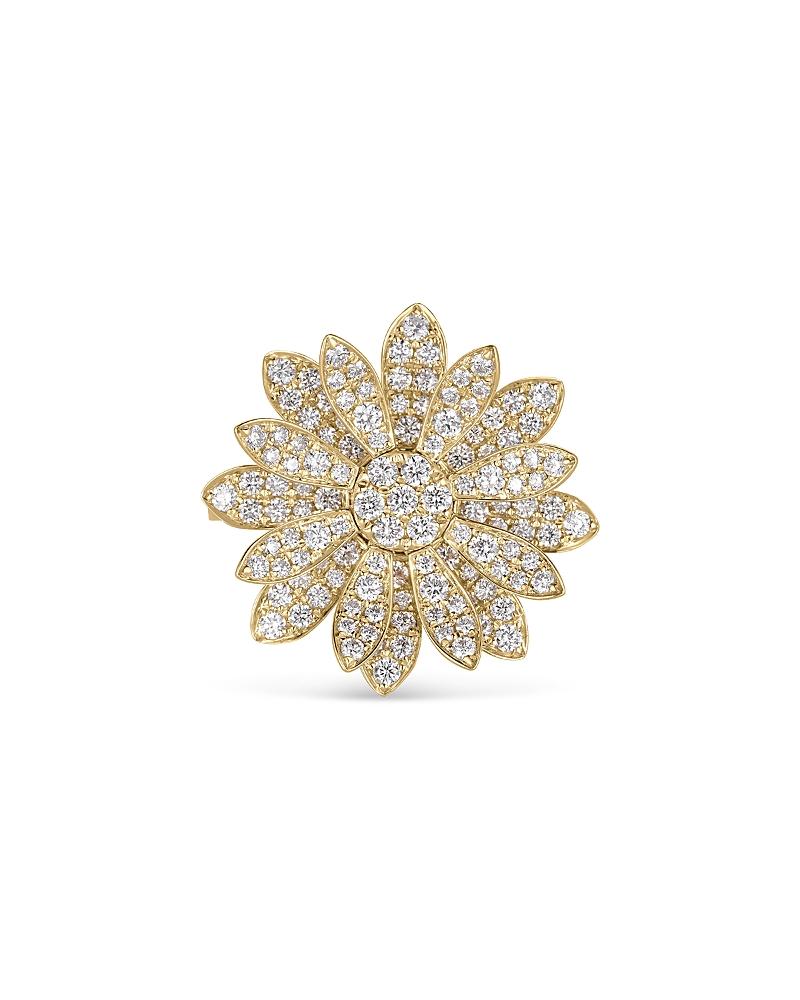 Roberto Coin 18K Margherita Diamond Flower Statement Ring in White | Lyst