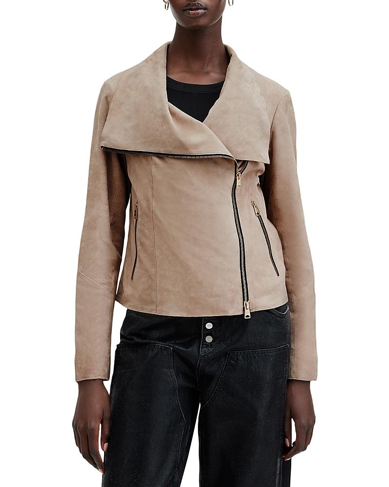 AllSaints Freya Suede Jacket in Blue | Lyst