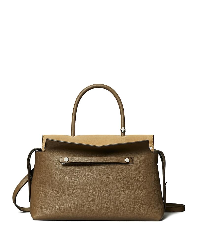 Tory Burch Downtown Pebbled Leather Satchel in Metallic | Lyst