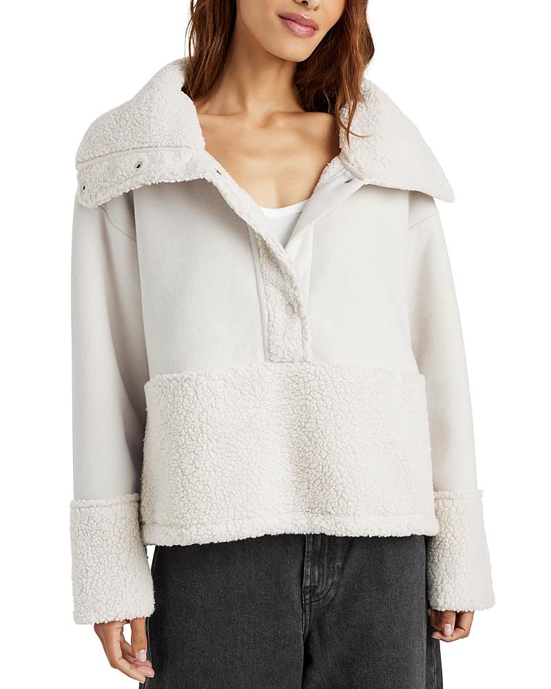 Splendid Sienna Teddy Pullover Jacket in White | Lyst