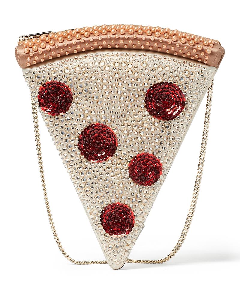 Kate Spade Slice Crystal Embellished 3D Pizza Crossbody in White | Lyst