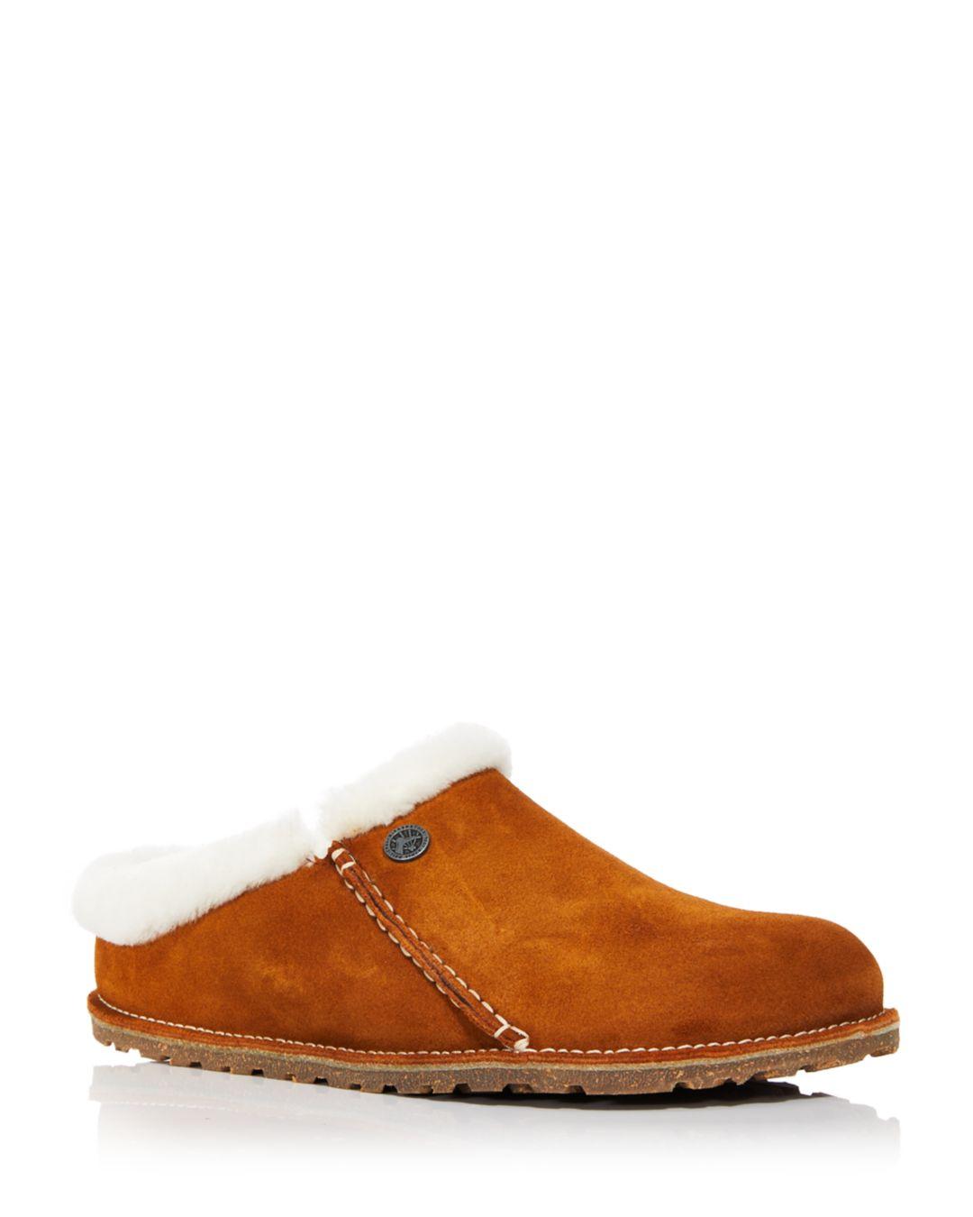 Birkenstock Zermatt Premium Shearling Lined Slippers in Brown | Lyst