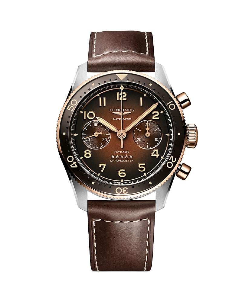 Longines Spirit Flyback Chronograph, 42Mm in Brown for Men | Lyst