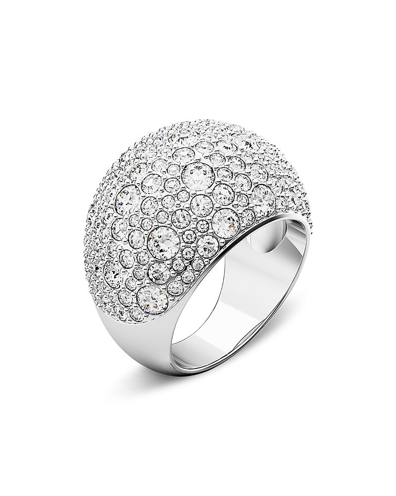 Swarovski Luna Crystal Dome Statement Ring in White | Lyst