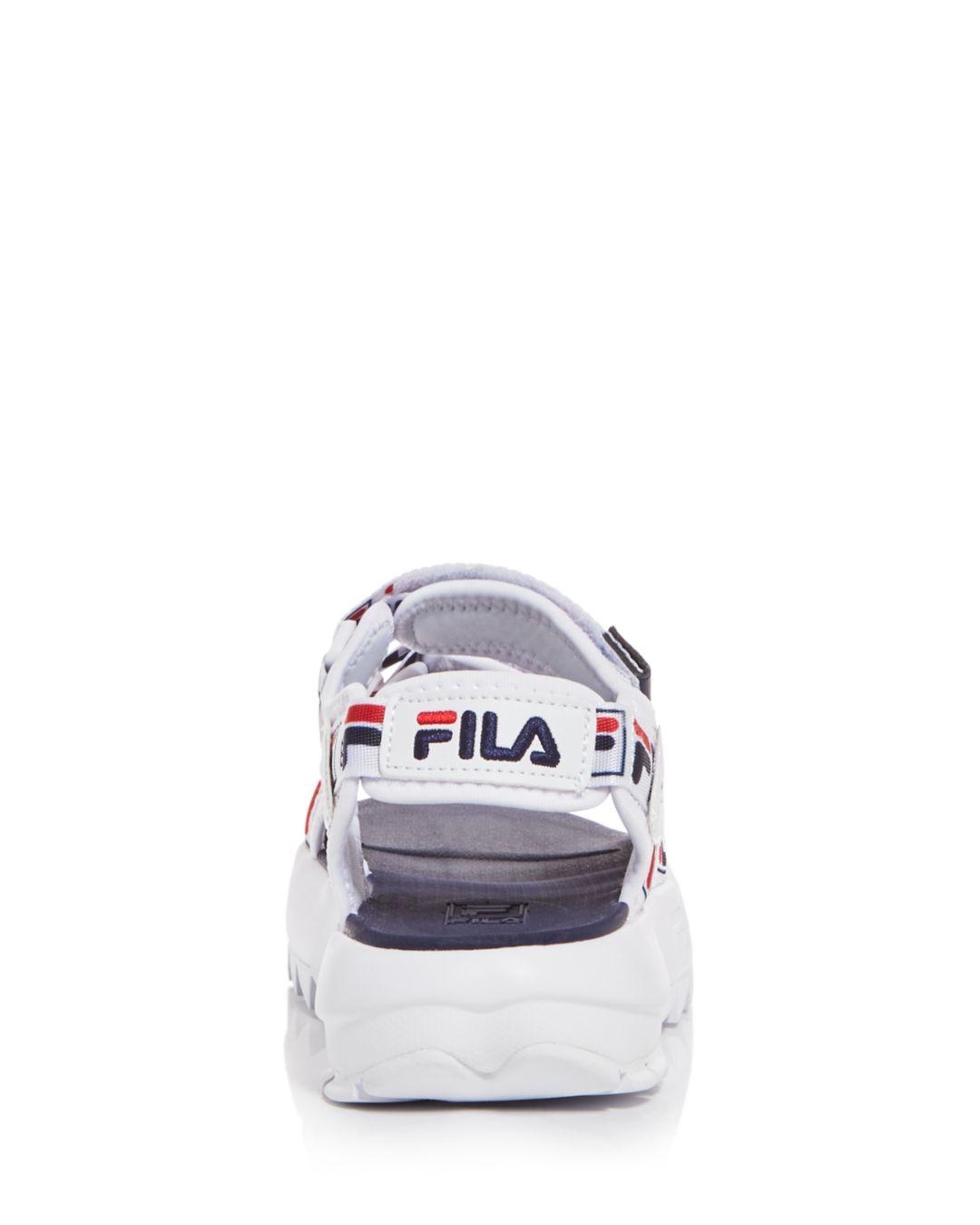 Fila Rubber Disruptor Platform Sandal in White/Navy (Blue) - Save 2% - Lyst