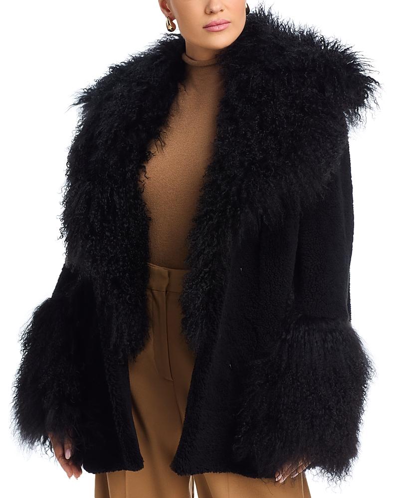 Kobi Halperin Annalise Shearling Coat in Black | Lyst