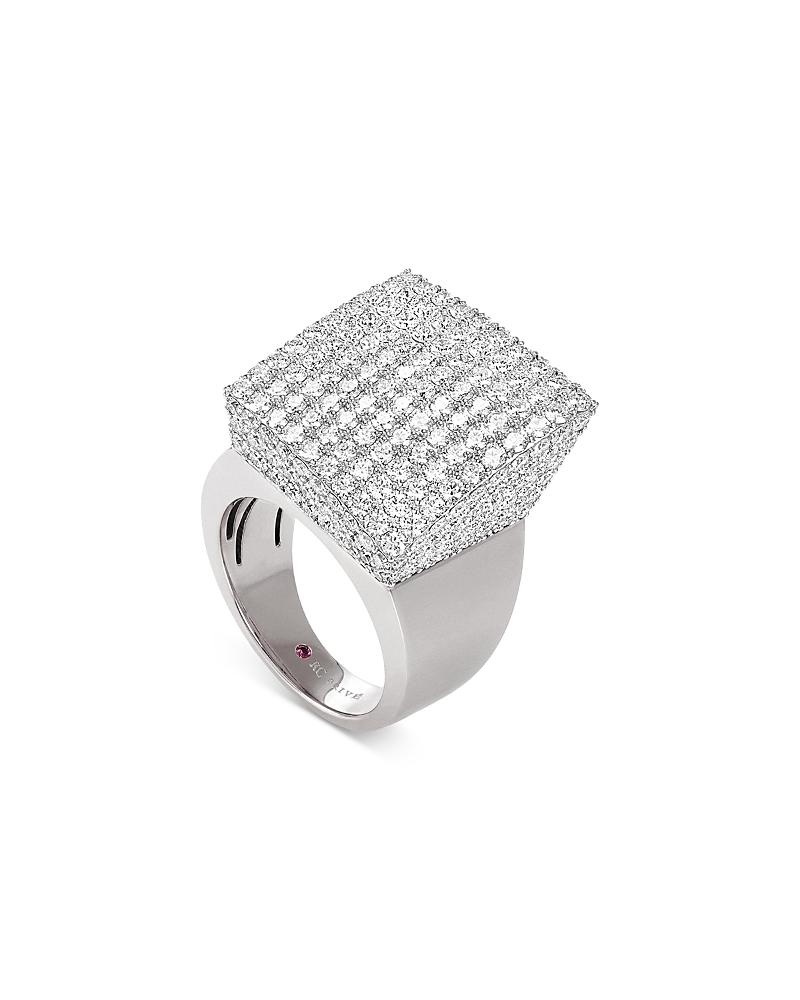 Roberto Coin 18K Sauvage Diamond Pave Square Cluster Statement Ring in ...