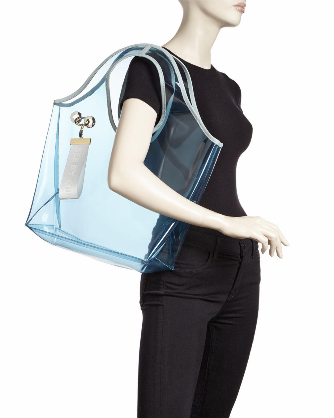 See By Chloé See By Chloe See - Through Tote Bag in Blue - Lyst