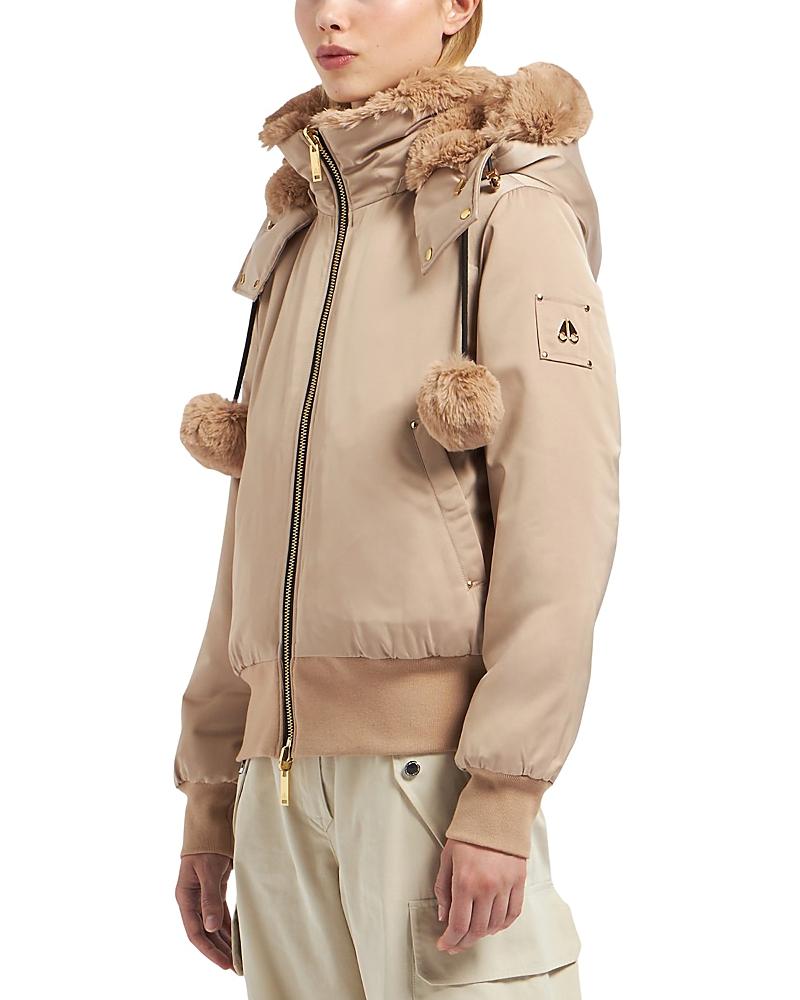 Moose Knuckles Debbie Reversible Bomber Jacket in Natural | Lyst