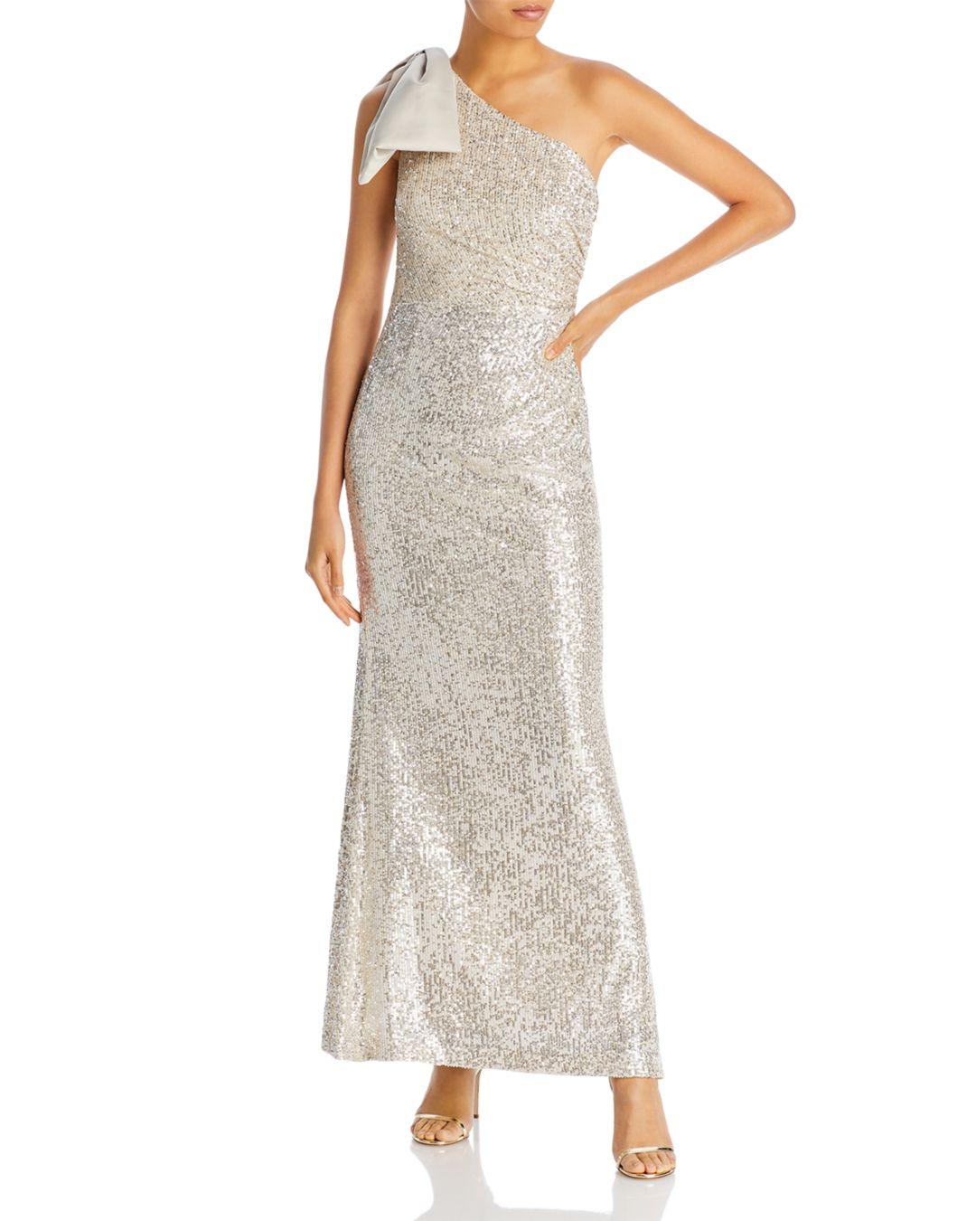 Eliza J One Shoulder Sequin Dress Lyst