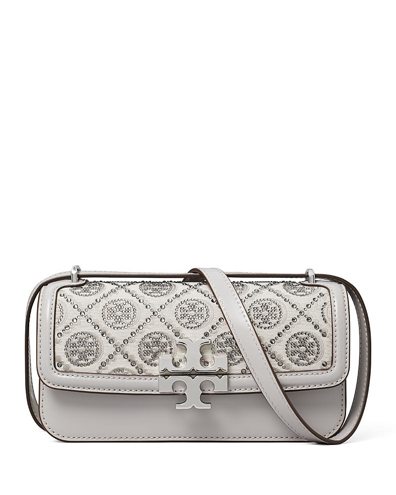 Tory Burch Eleanor T Monogram Crossbody in Gray | Lyst