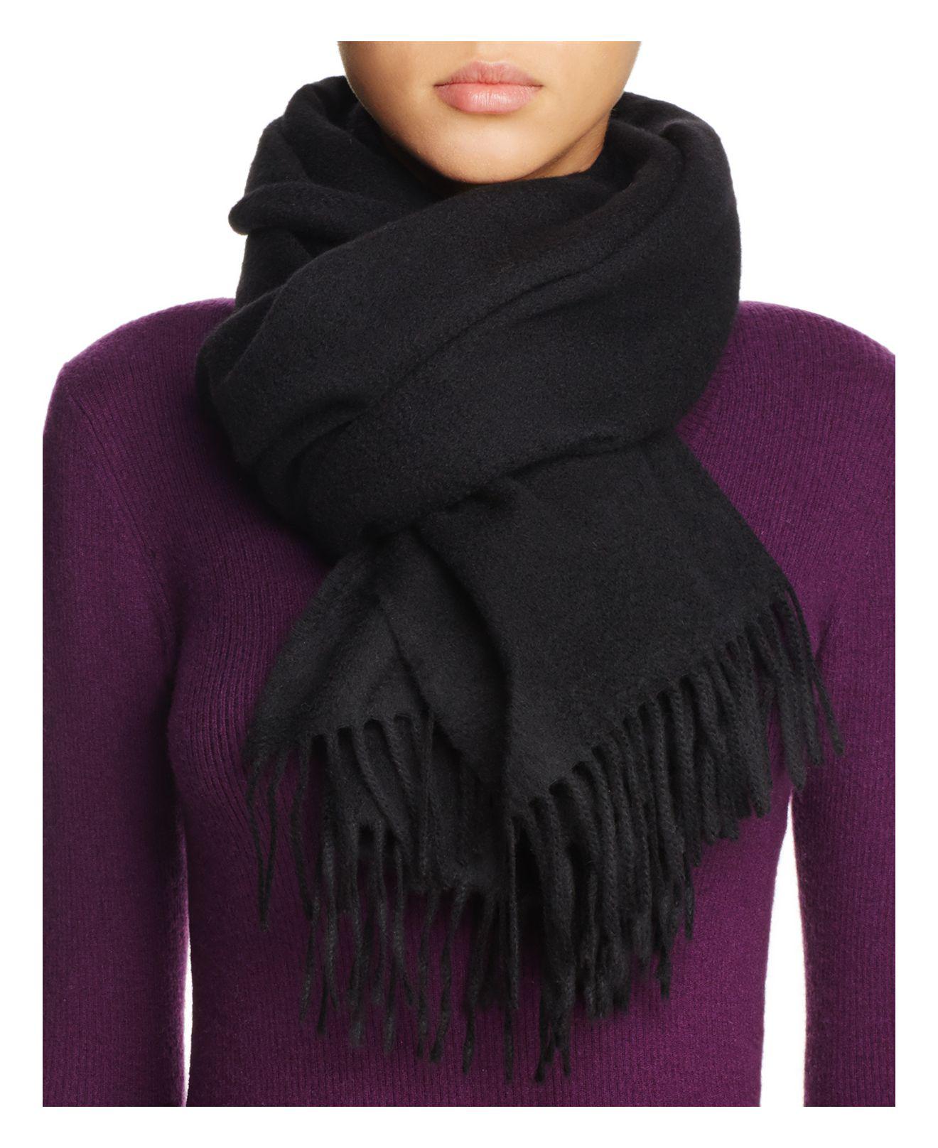 Max Mara Cashmere Scarf in Black - Lyst
