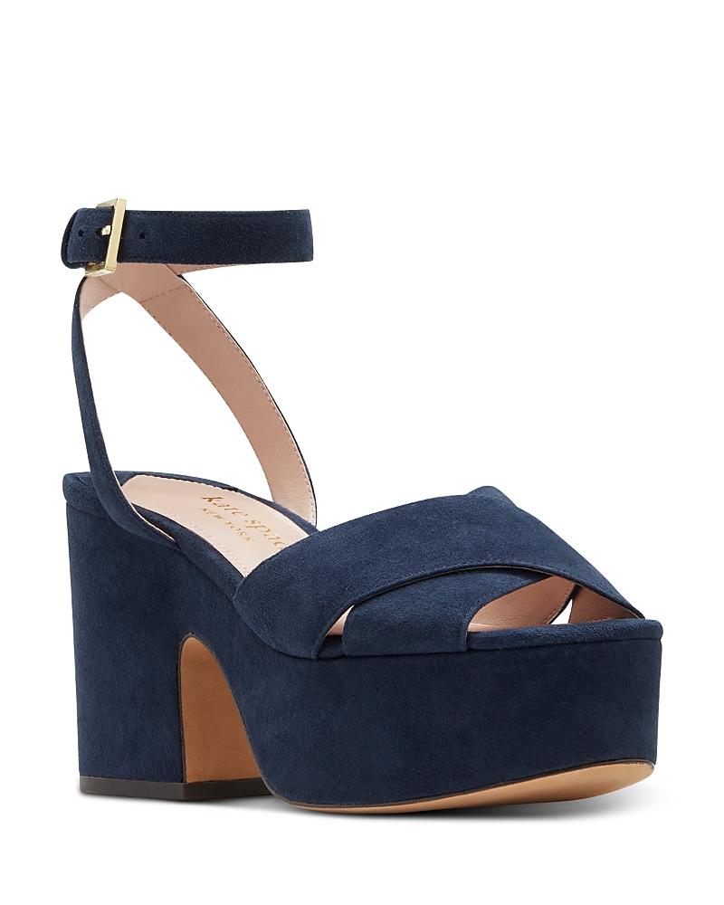 Kate Spade Rio Crossover Strap High Heel Platform Sandals in Blue | Lyst