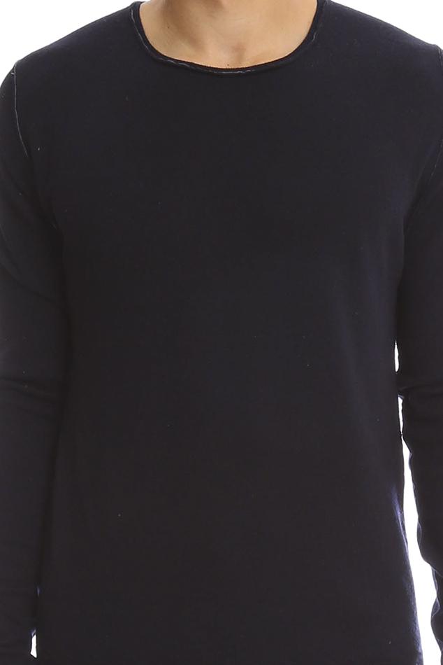 120% Lino Cashmere Sweater in Blue/Black (Black) for Men - Lyst