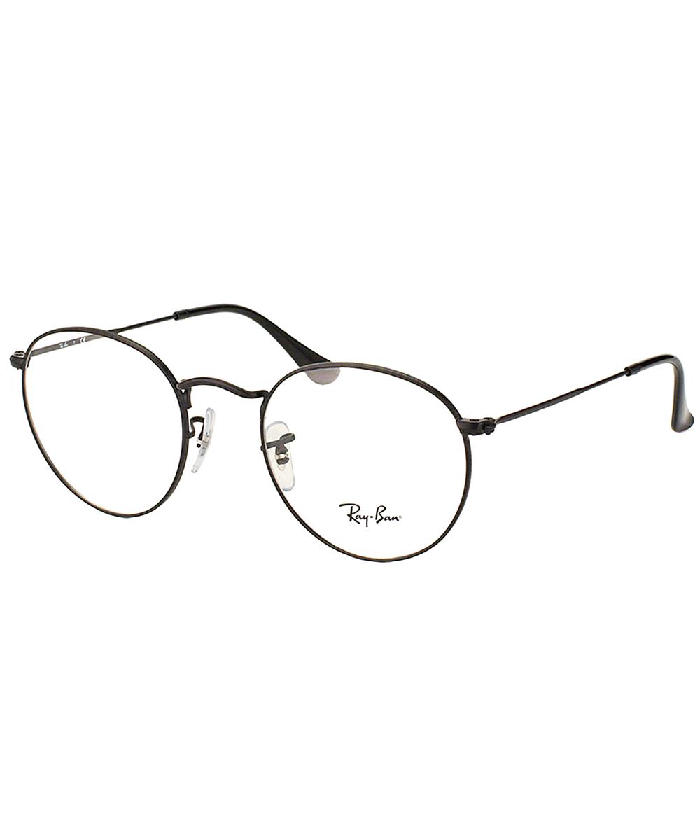 Lyst Ray Ban Round Metal Clubmaster Eyeglasses In Black For Men