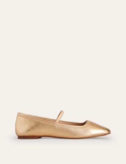 Boden Mary Jane Ballet Flat in Natural | Lyst