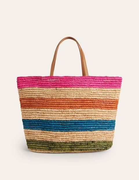 Boden Raffia Tote Bag in Pink | Lyst
